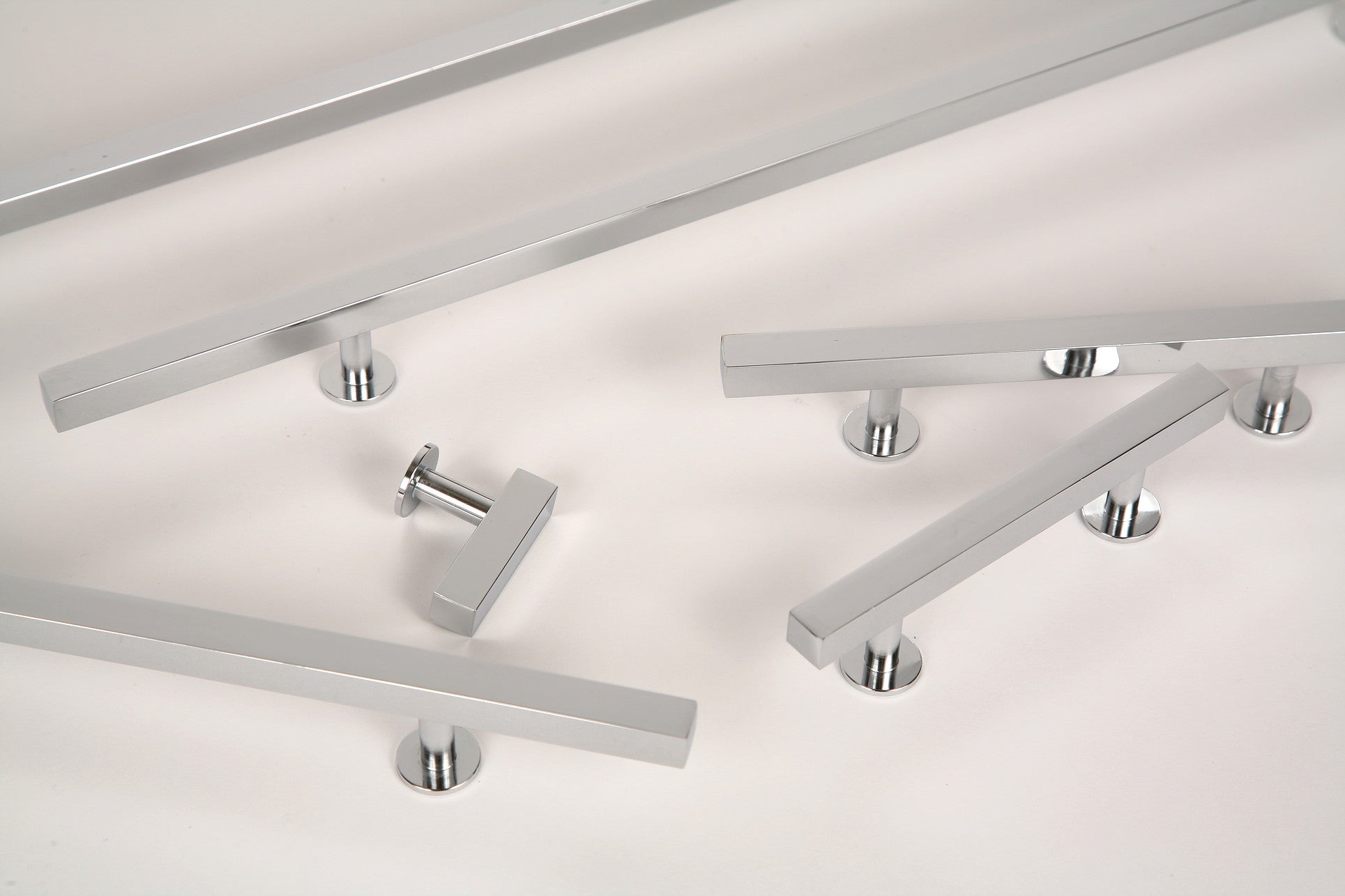 chrome cabinet knobs square