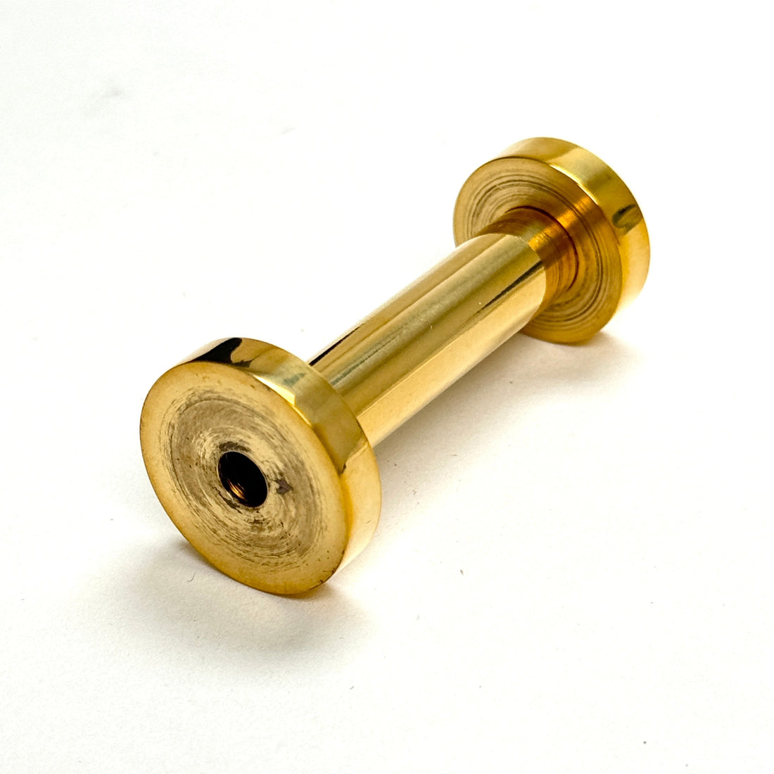 Polished Unlacquered Brass Post Hook | Solid Brass Living Finish Hardware