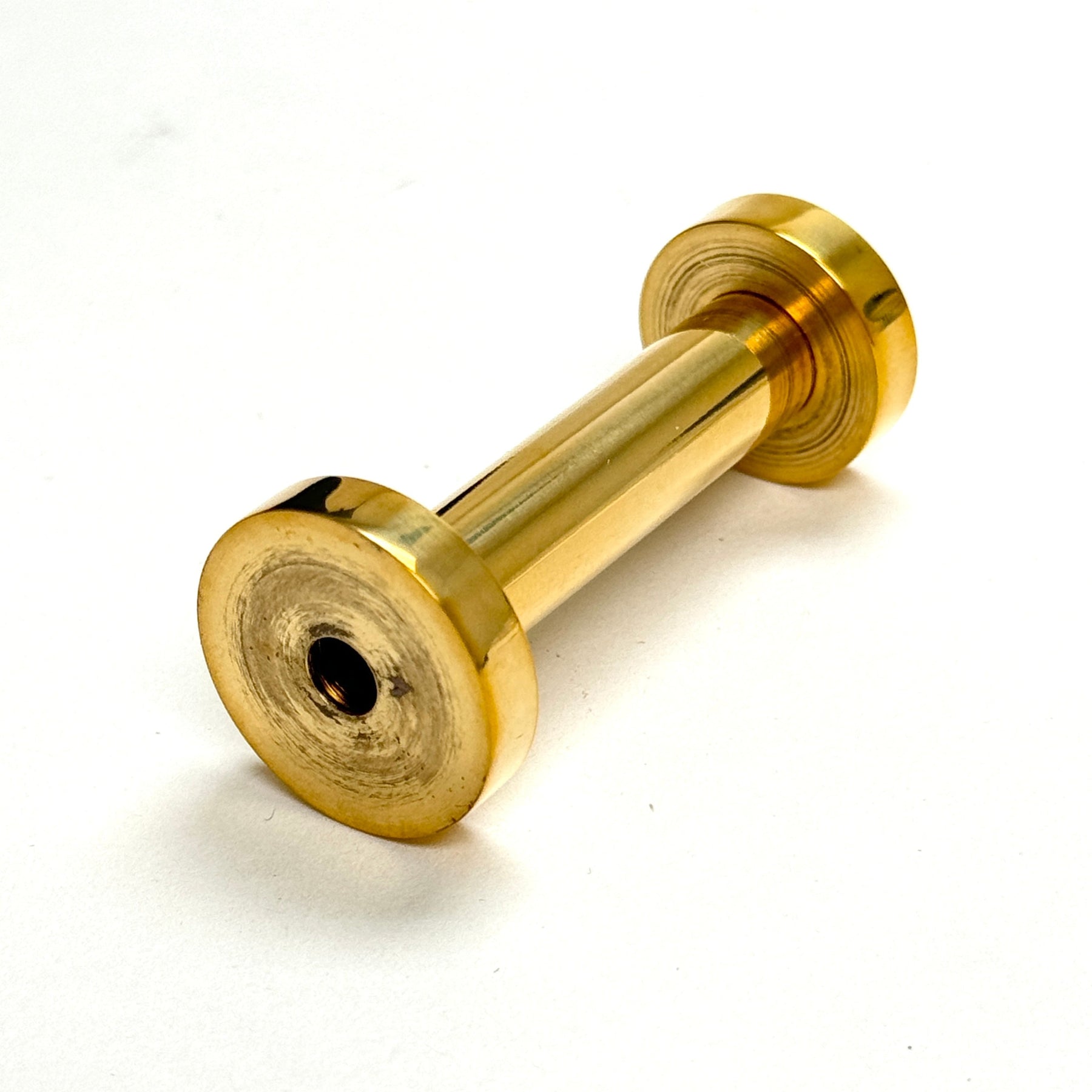 Polished Unlacquered Brass Post Hook | Solid Brass Living Finish Hardware