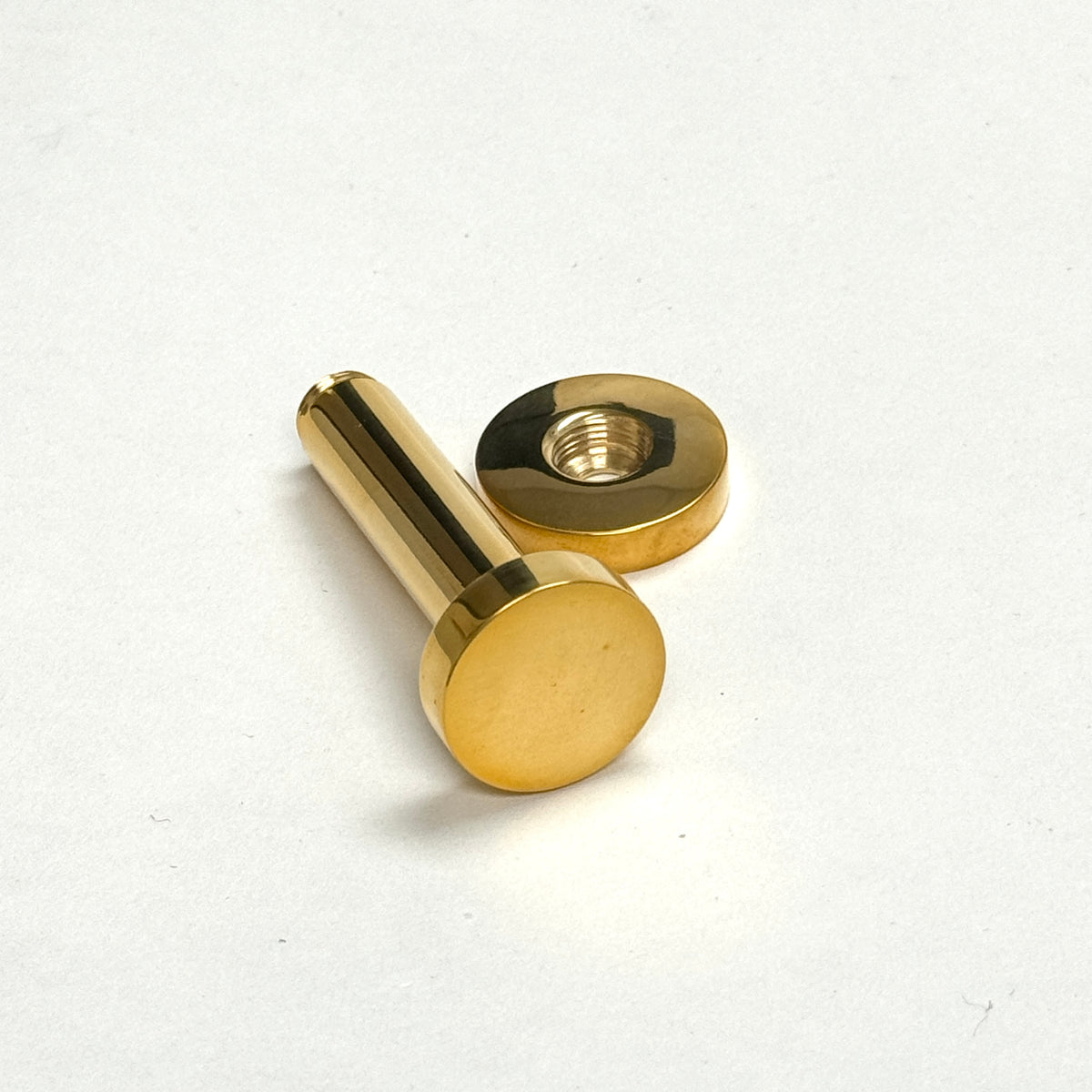 Polished Unlacquered Brass Post Hook | Solid Brass Living Finish Hardware