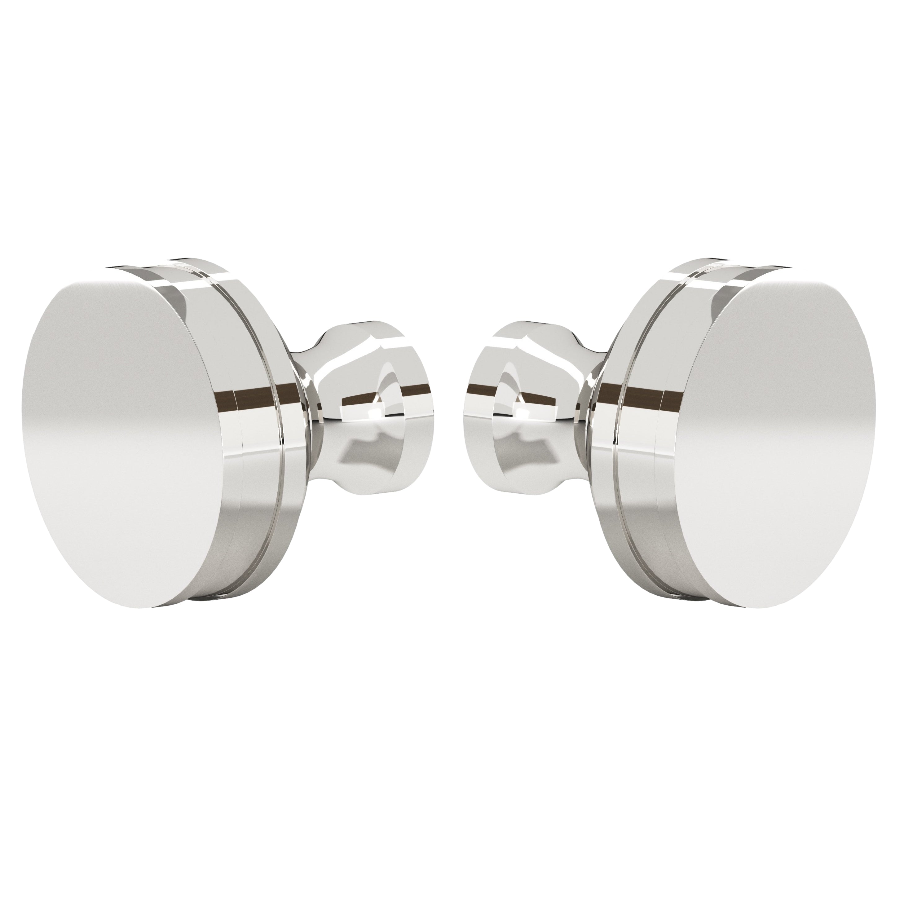 Polished Nickel "Charter" Round Glass Shower Knob