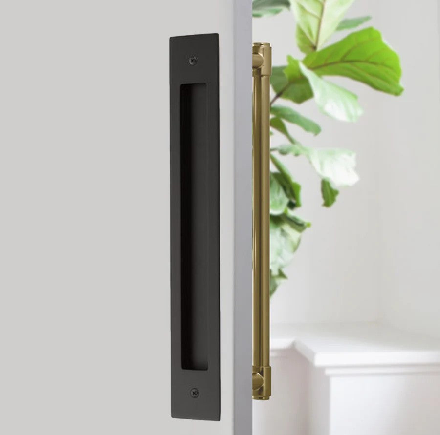 Door Flush Pull and 12" Handle Back to Back Hardware for Interior Slid