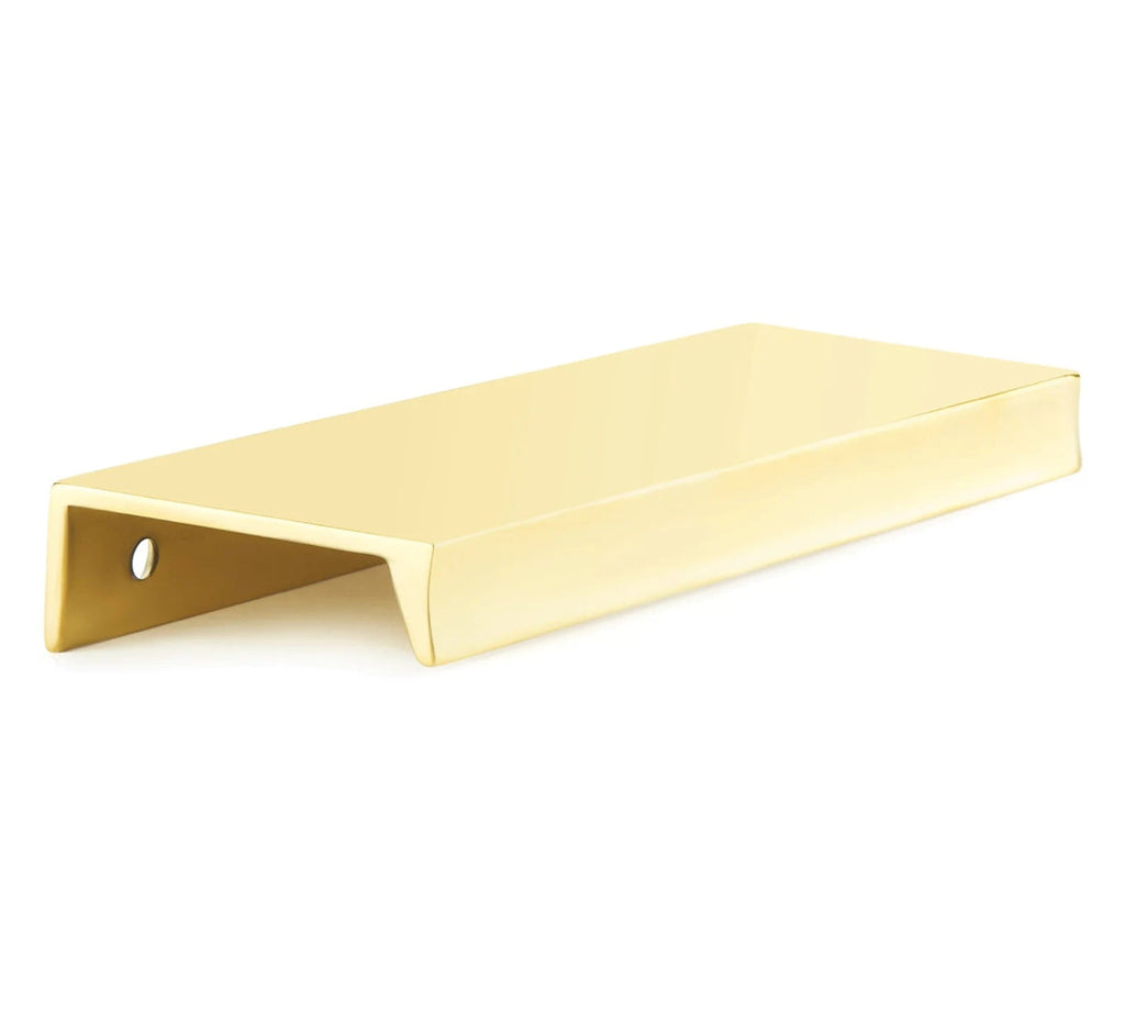 Unlacquered Brass "Parker" Edge Drawer Pull